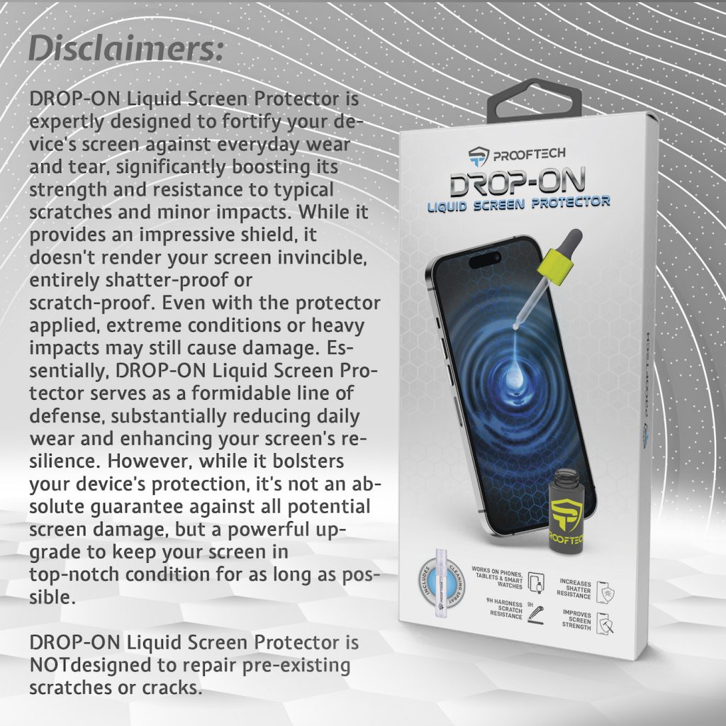 DROP ON Liquid Glass Screen Protector Wipe On Nano Protection for All ...