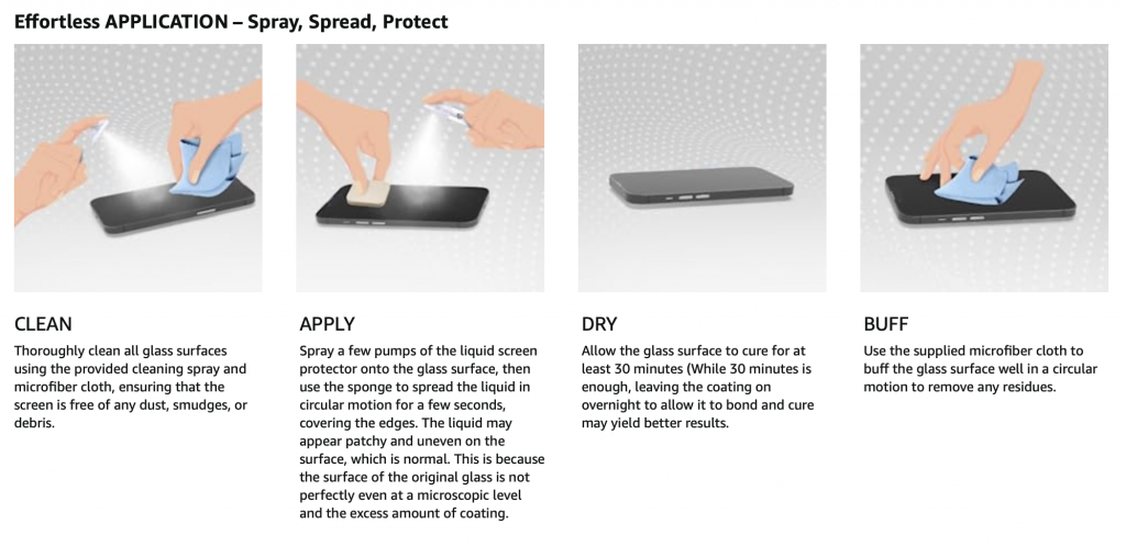 SPRAY ON Liquid Glass Screen Protector Wipe On Nano Protection for All ...